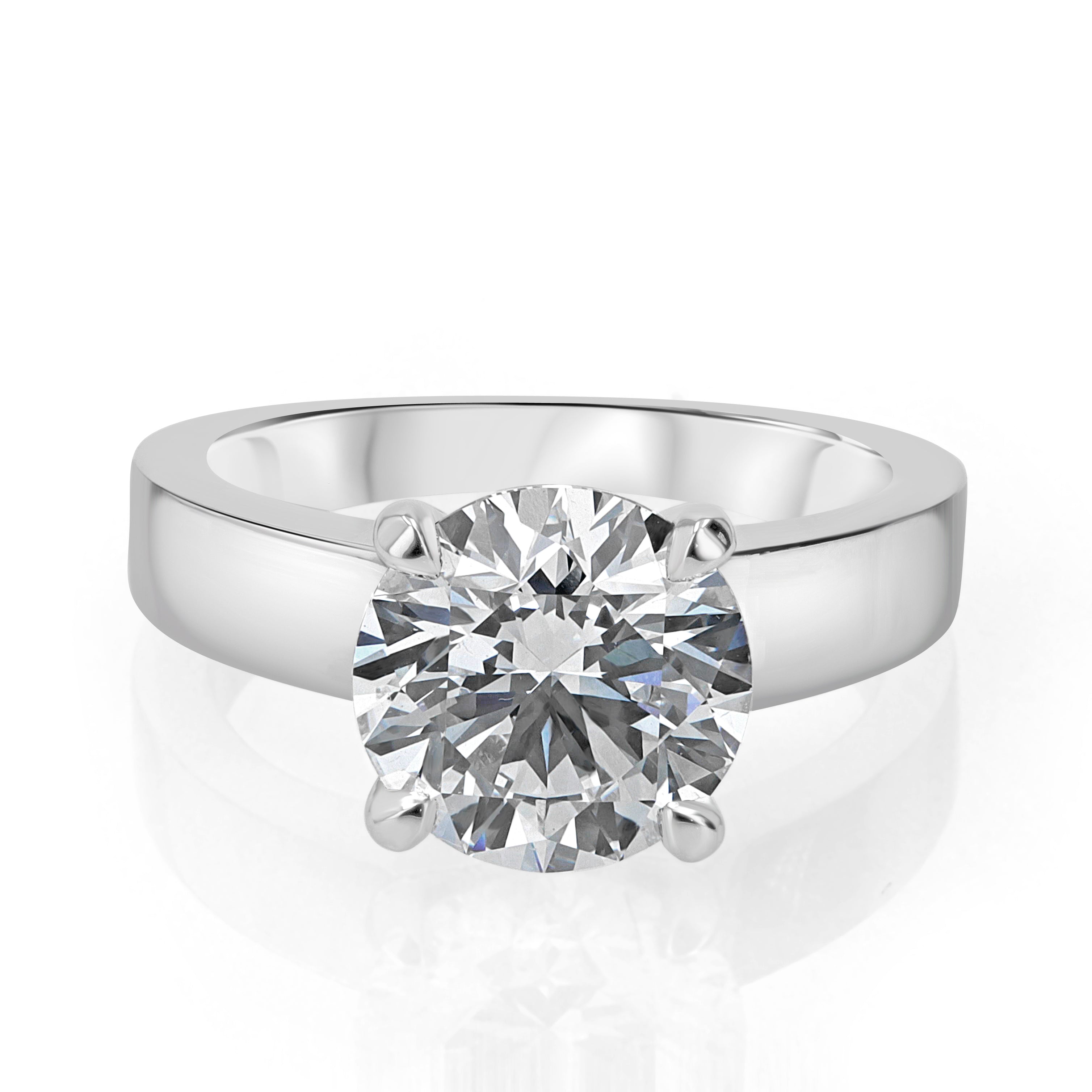 Classic Platinum 4-Prong Engagement Ring Setting – Washington Diamond